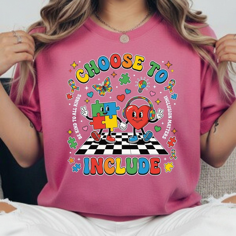 Retro Autism Awareness PNG, Groovy Inclusion Matters Sublimation Design ...