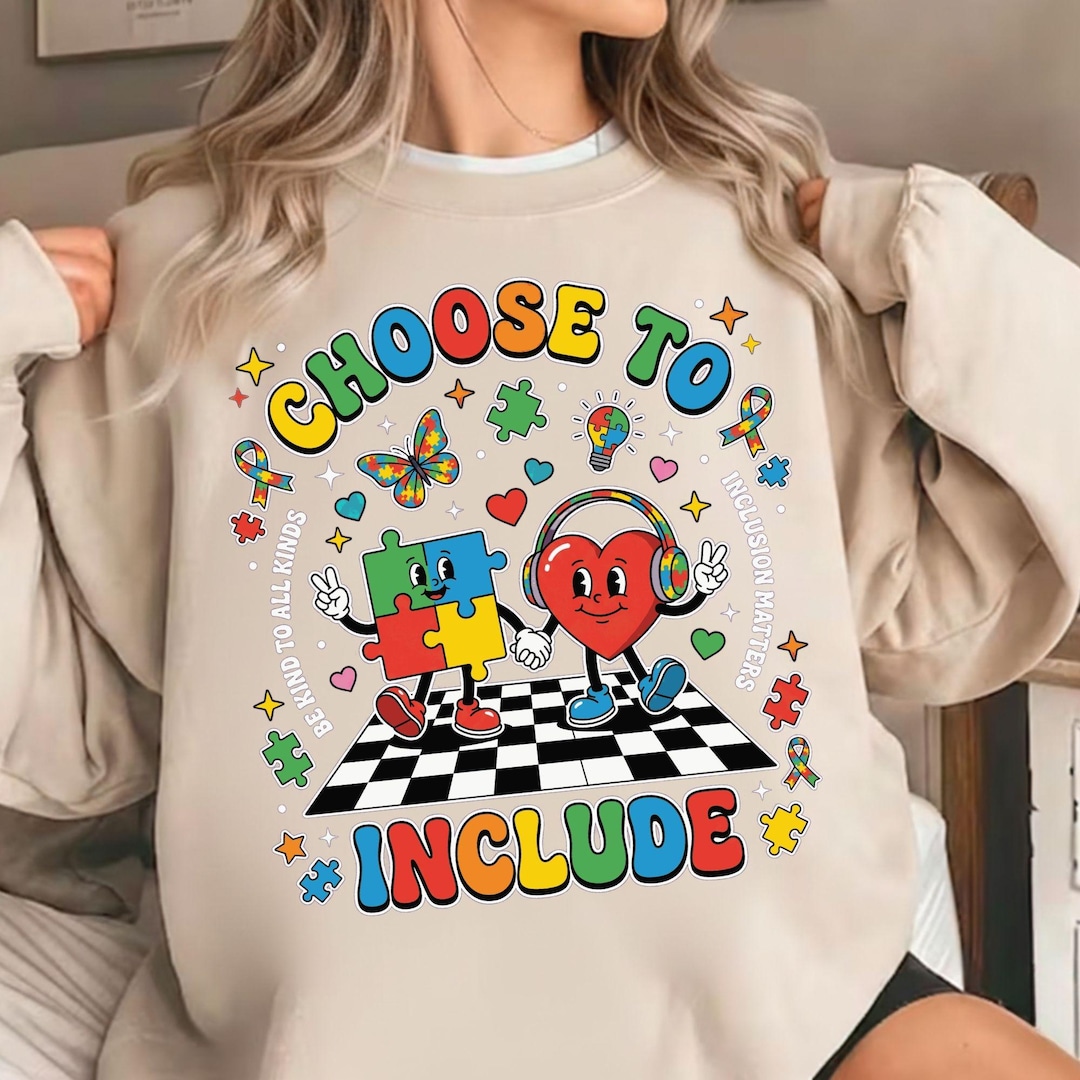 Retro Autism Awareness PNG, Groovy Inclusion Matters Sublimation Design ...