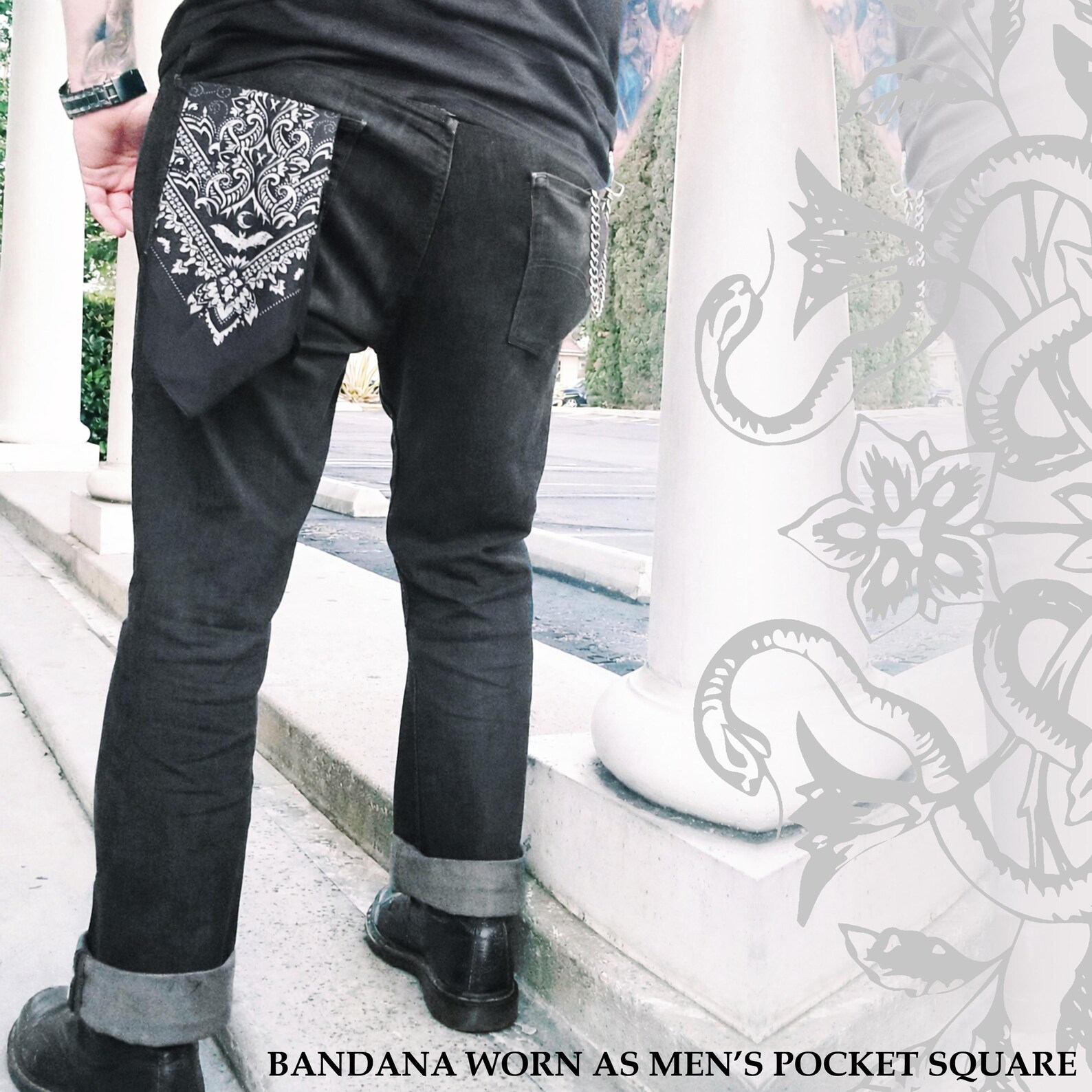 Winters Web Bandana - Etsy