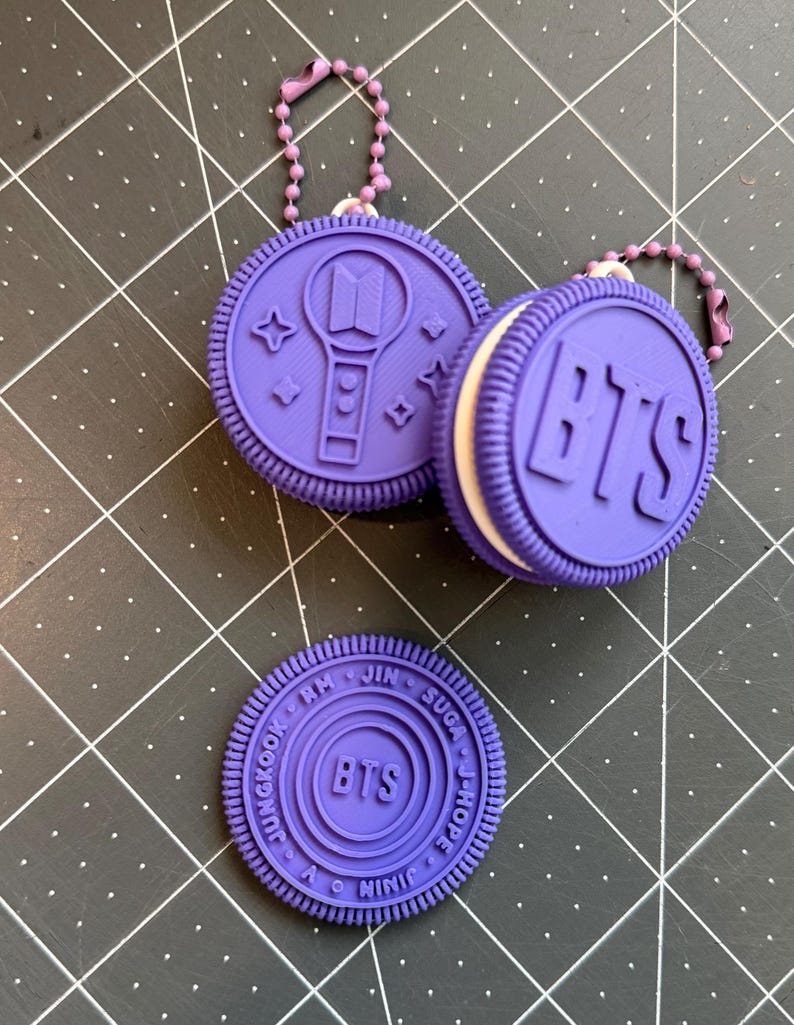 Purple Cookie Keychain | Inspired Fan Charm | Army Keychain | Cookie ...