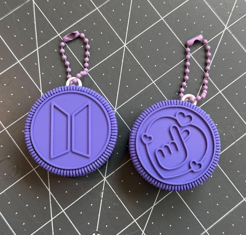 Purple Cookie Keychain | Inspired Fan Charm | Army Keychain | Cookie ...