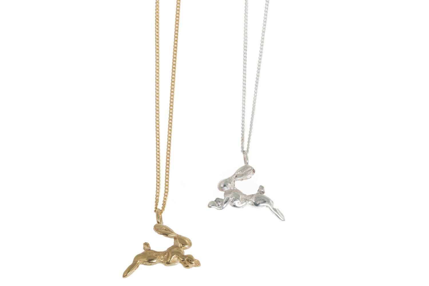 Tiny Gold Hare Necklace - Etsy