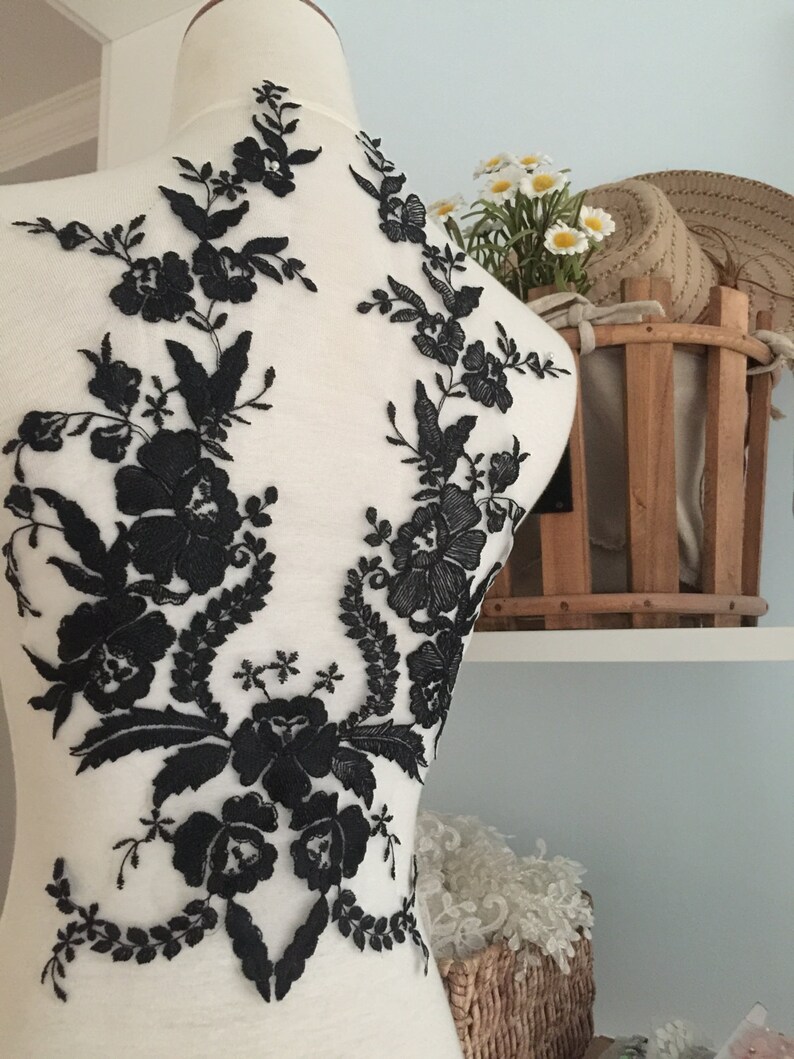 Ivory Floral Lace Applique: Wedding Gown Bodice Decor (40x31cm) - Etsy