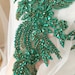 Emerald Green Rhinestone Beaded Lace Applique Pair Wedding - Etsy