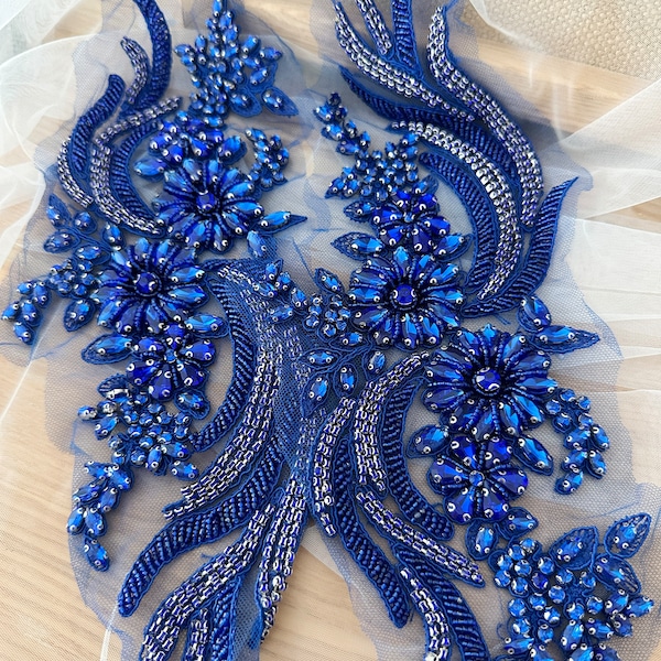 Blue Rhinestone Trim - Etsy