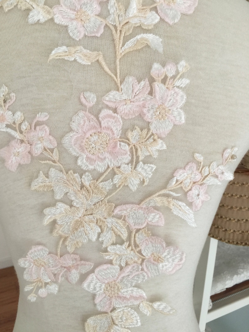 Pastel Beautiful Fine Embroidery Lace Applique Flower Venice - Etsy