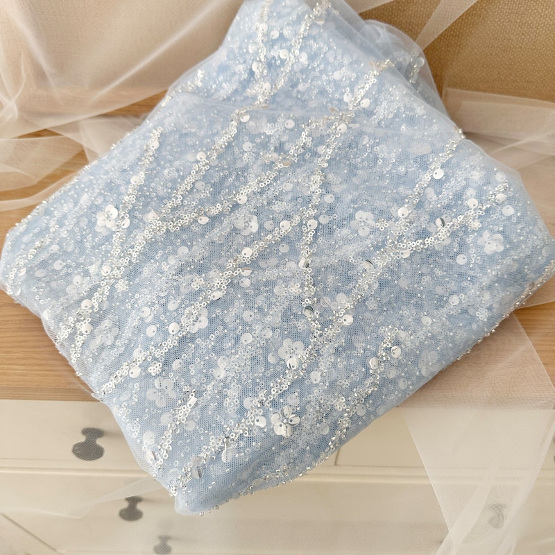 Ice Blue Fabric - Etsy