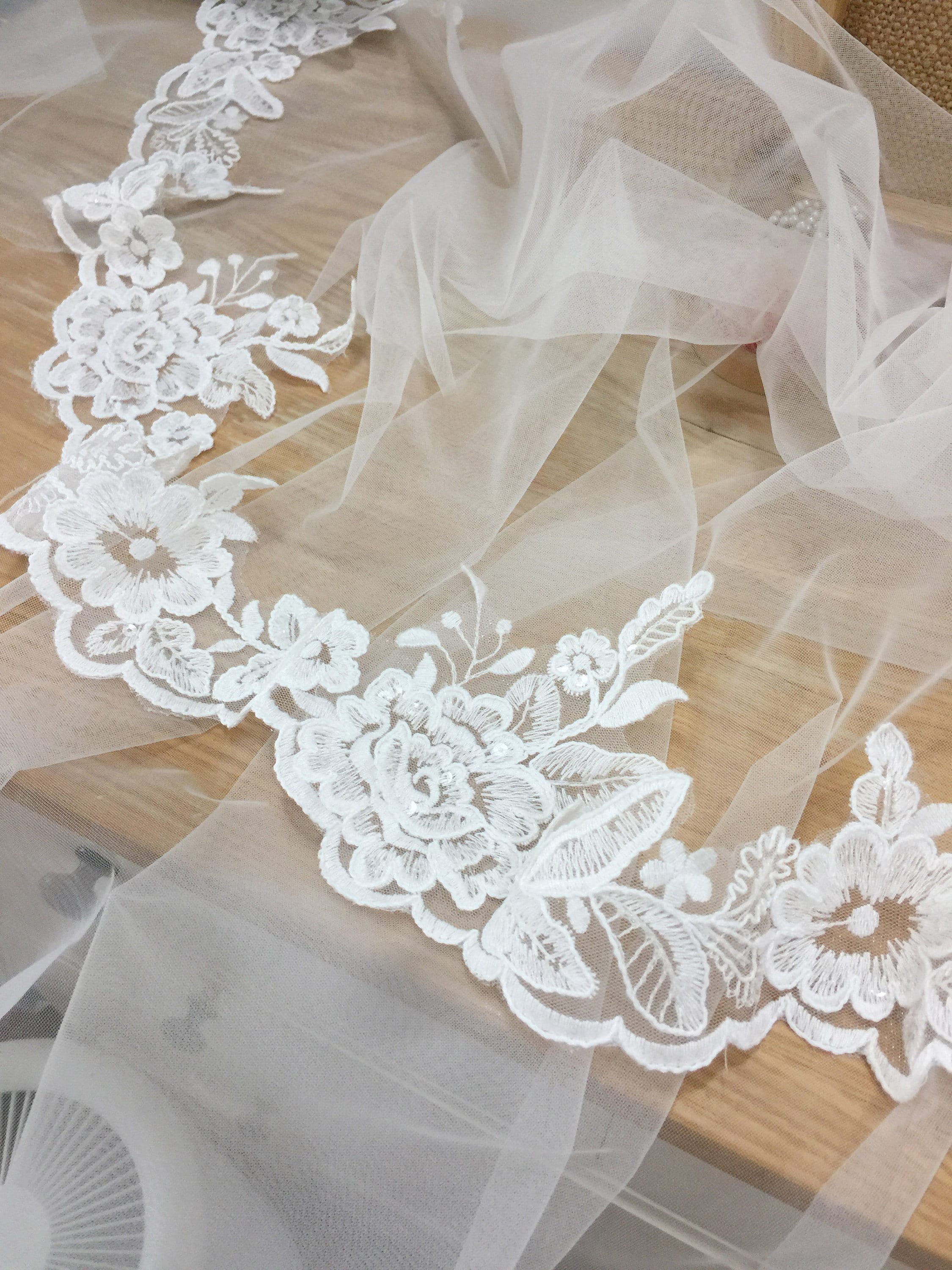 Fine Cotton Mesh Embroidery Lace Trim with Clear Sequins | Etsy