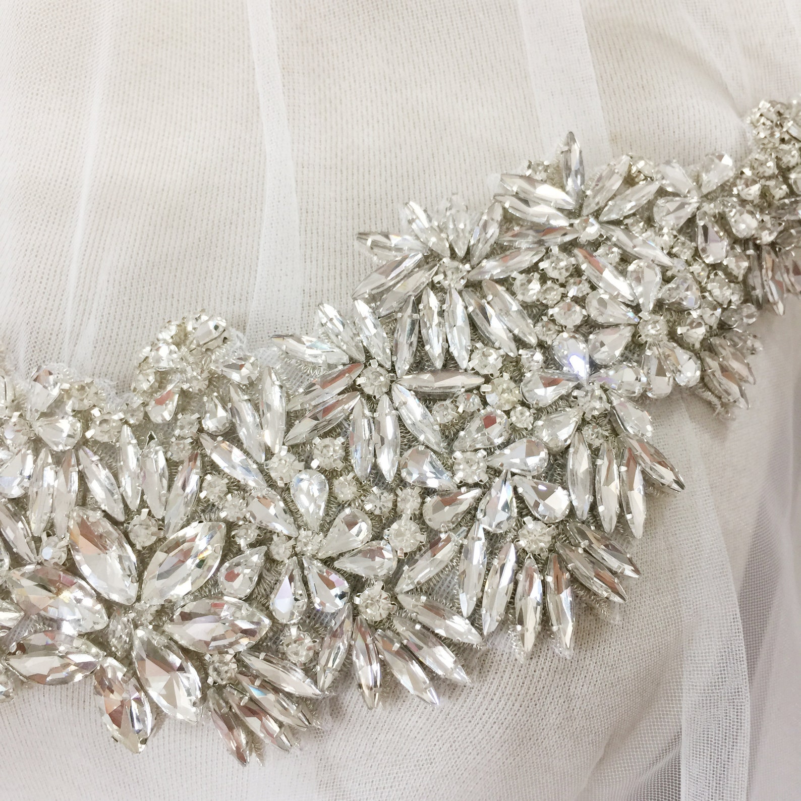 Sparkle Rhinestones Applique Collar Wedding Gown Applique | Etsy