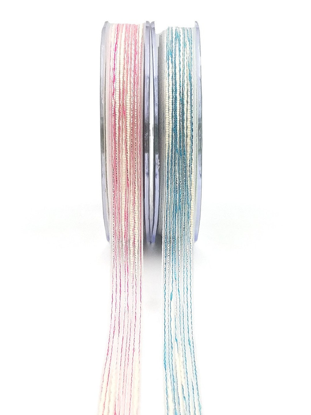 5/8 Inch Natural With Metallic Pulled Thread Ribbon With Woven Edge by ...