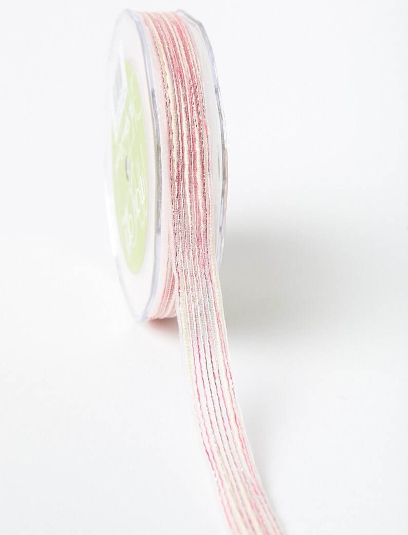 5/8 Inch Natural With Metallic Pulled Thread Ribbon With Woven | Etsy