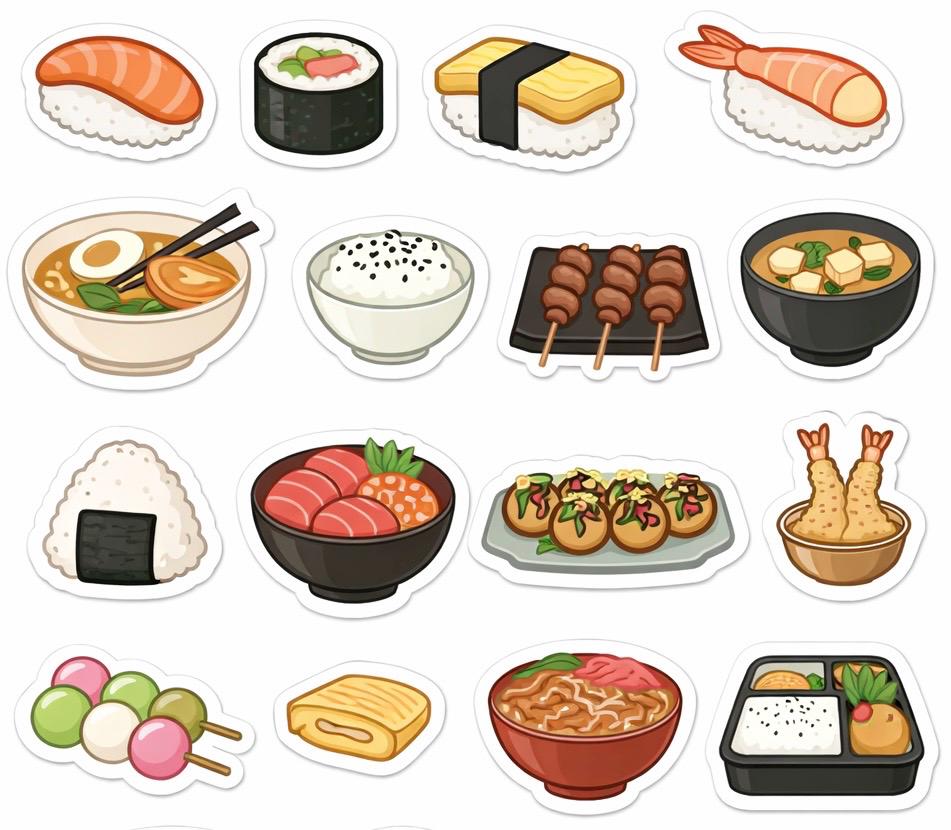 Japanese Culture Stickers PNG Files - Etsy
