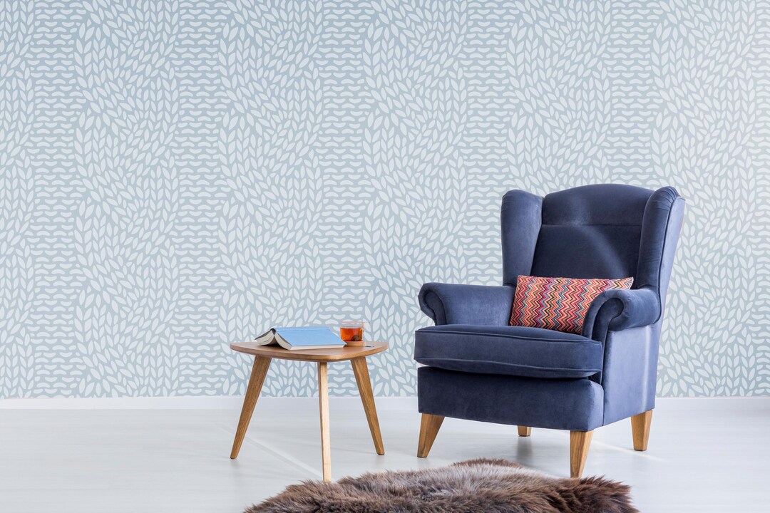 Cable Knit Repeat Pattern Stencil - Create Wallpaper Effect / Feature ...