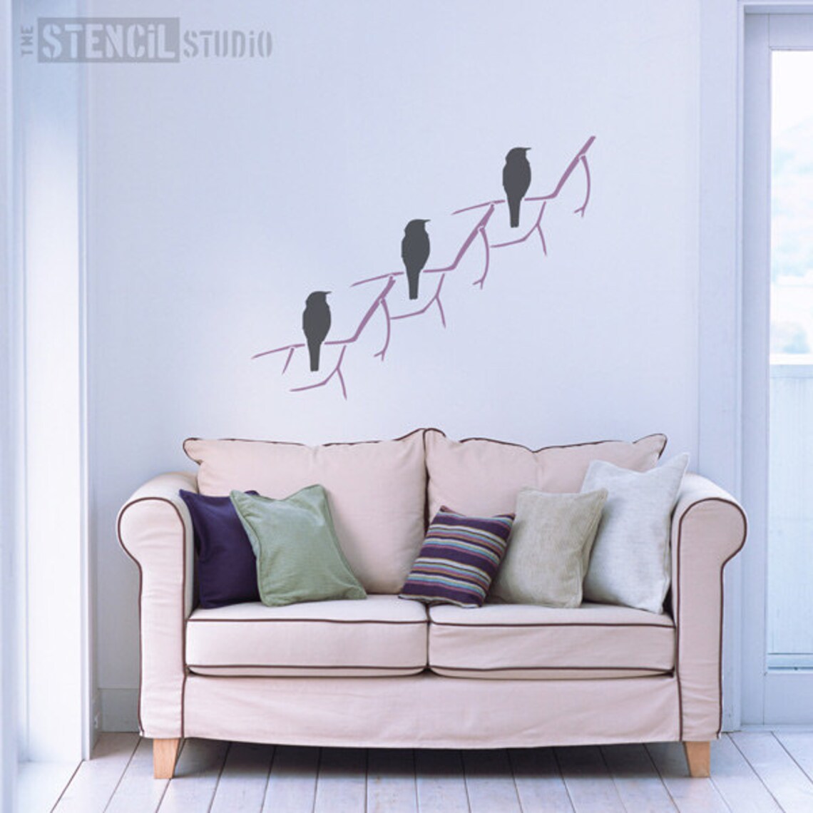 Bird on a Branch Stencil From the Stencil Studio. Reusable | Etsy