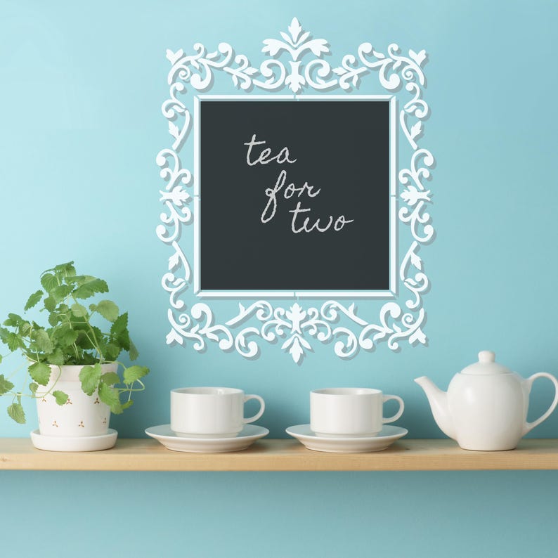 Ornate Square Frame Stencil - Detailed Frame Template for DIY Crafts ...
