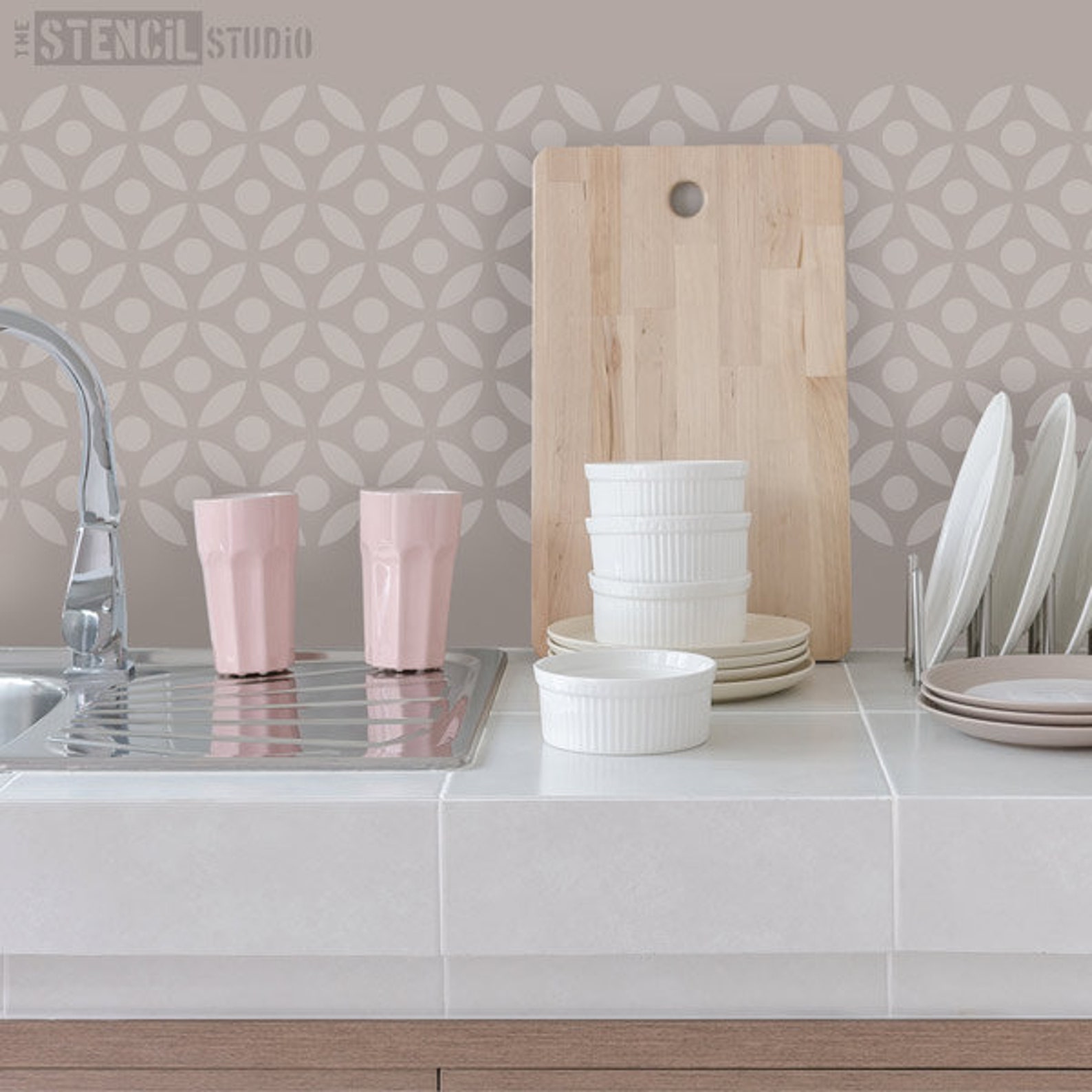 Chloe Dots Stencil -repeat Pattern Reusable Wall Stencil - Scandi Style ...