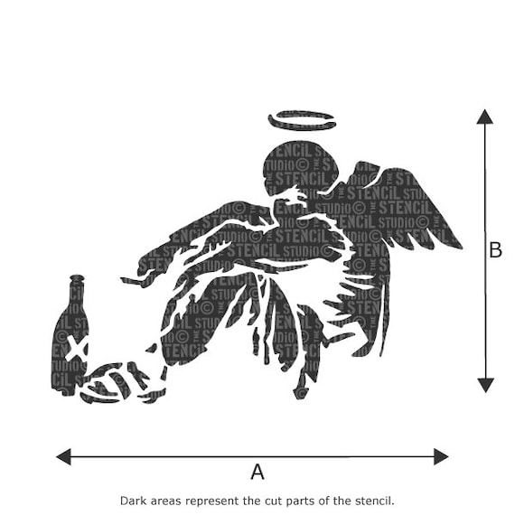 Banksy Fallen Angel Stencil