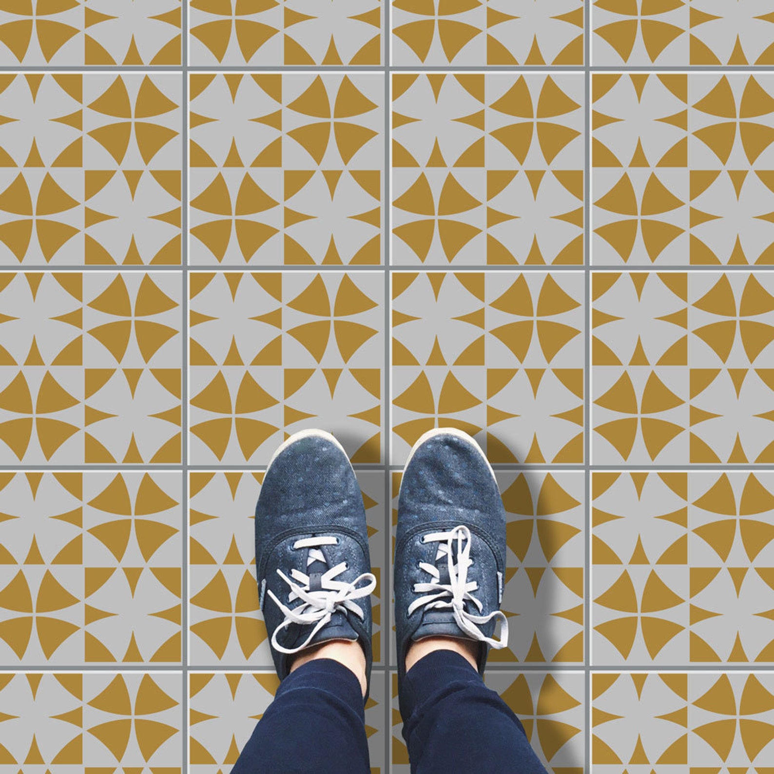 Tile Stencil - Geometric Tile Stencil - Stencils for Tiles - Clover ...