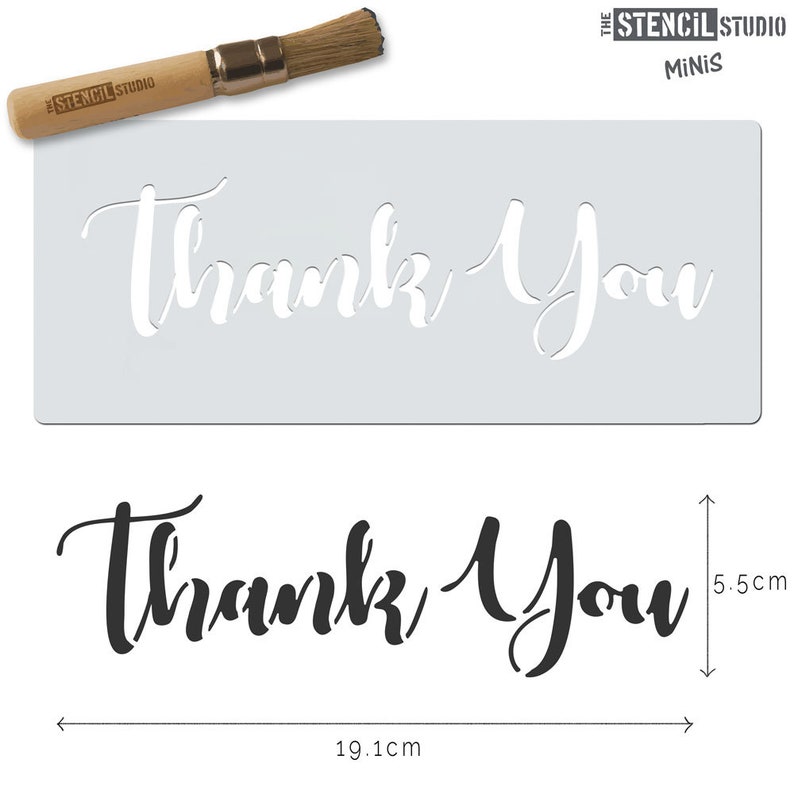 Thank You Stencil Minis From the Stencil Studio. Handy | Etsy