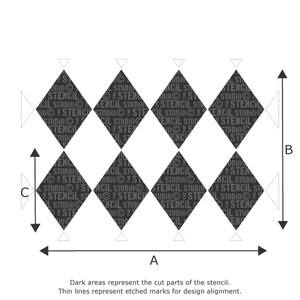 Jester Stencil - Diamond Pattern Allover Wall Stencil From the Stencil ...