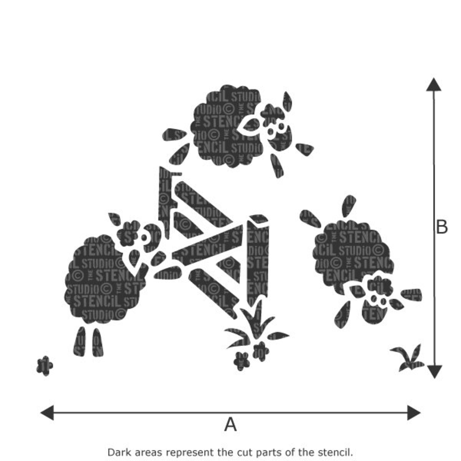 Jumping Sheep Stencil From the Stencil Studio. Kids Room Stencils ...