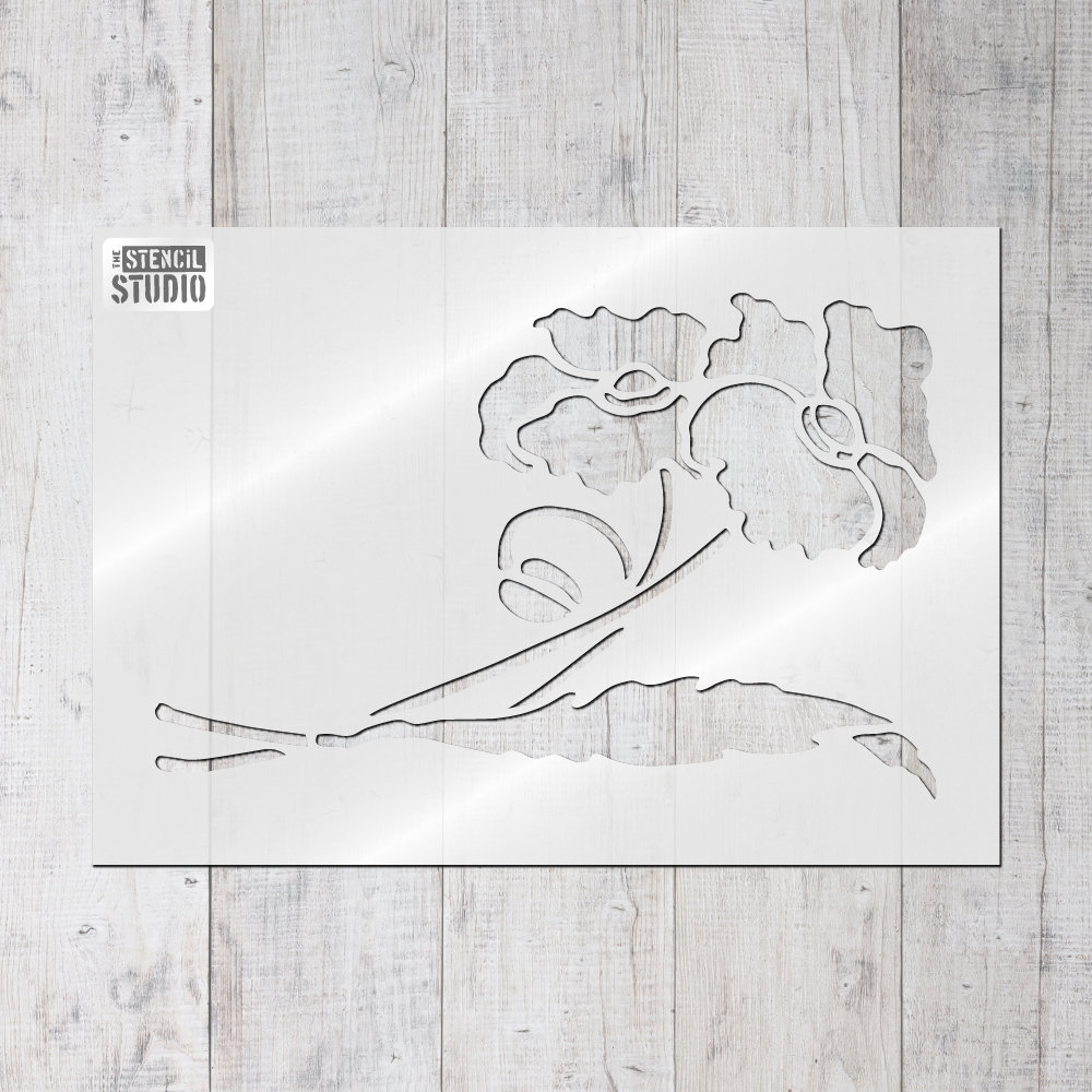 Poppies Stencil From the Stencil Studio. Floral Stencils. | Etsy