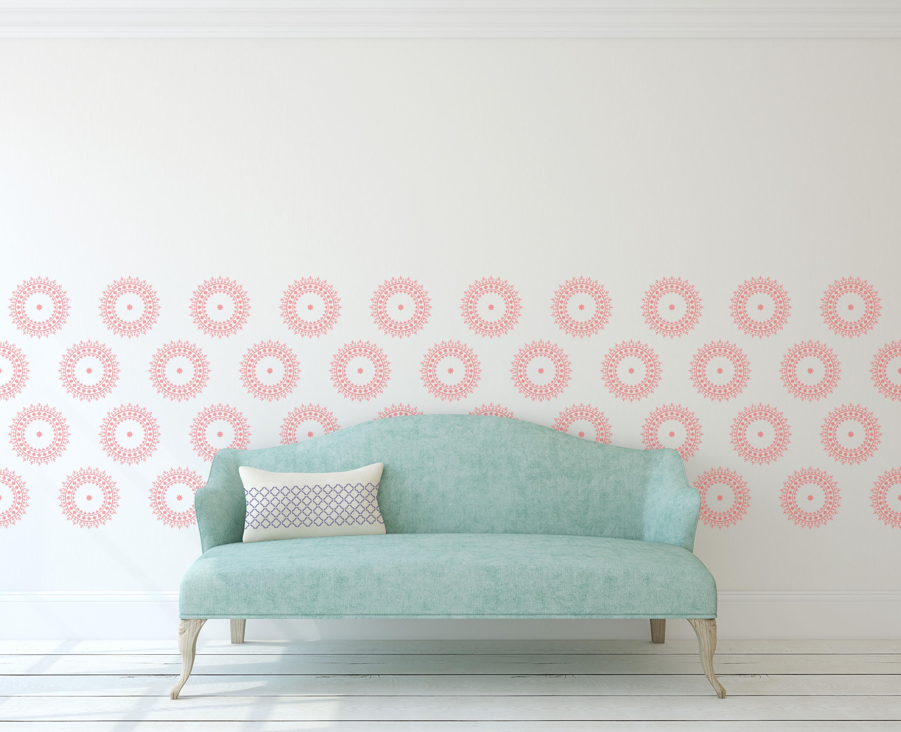 Mundi Circle Motif Stencil Design From the Stencil Studio. Intricate ...
