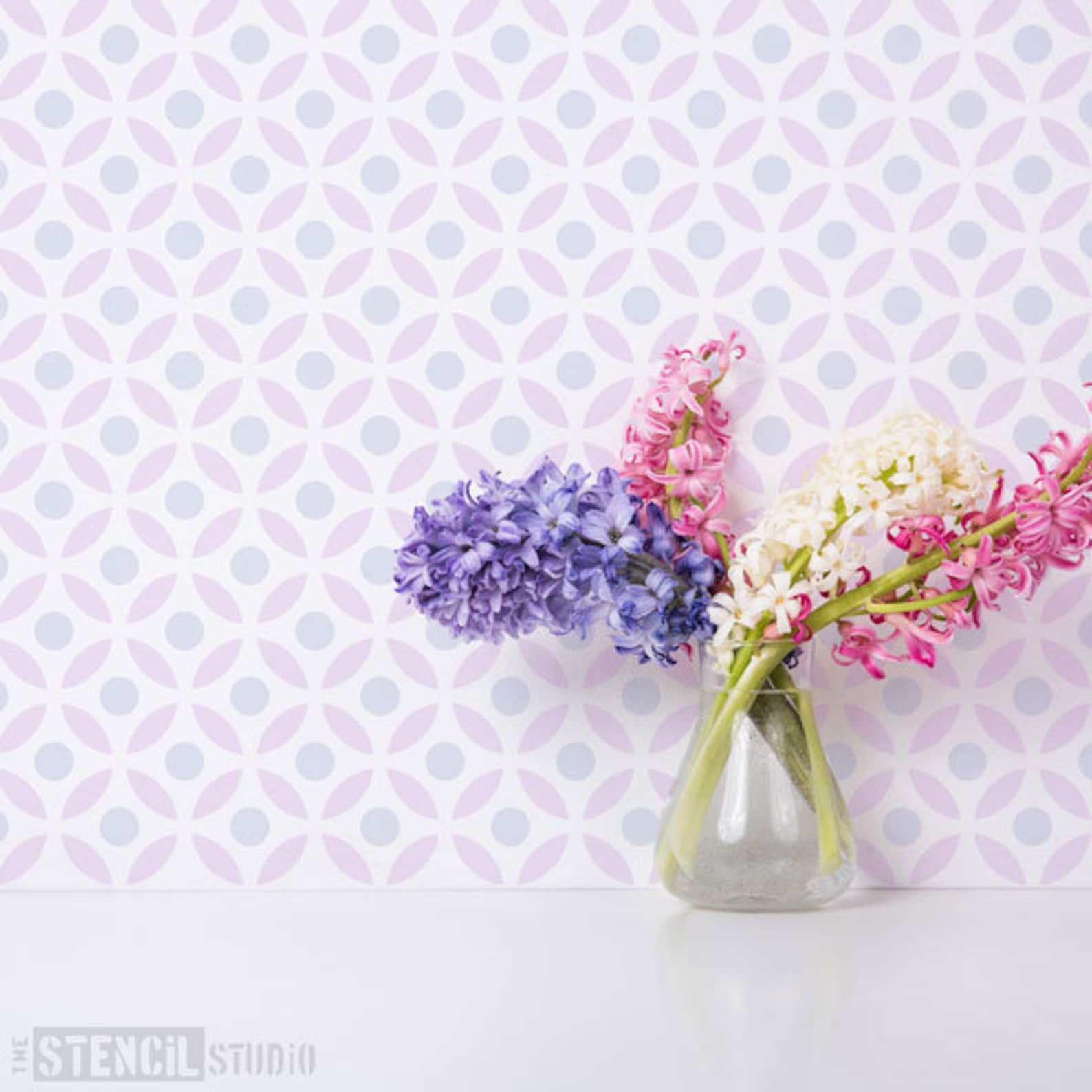 Chloe Dots Stencil -repeat Pattern Reusable Wall Stencil - Scandi Style ...