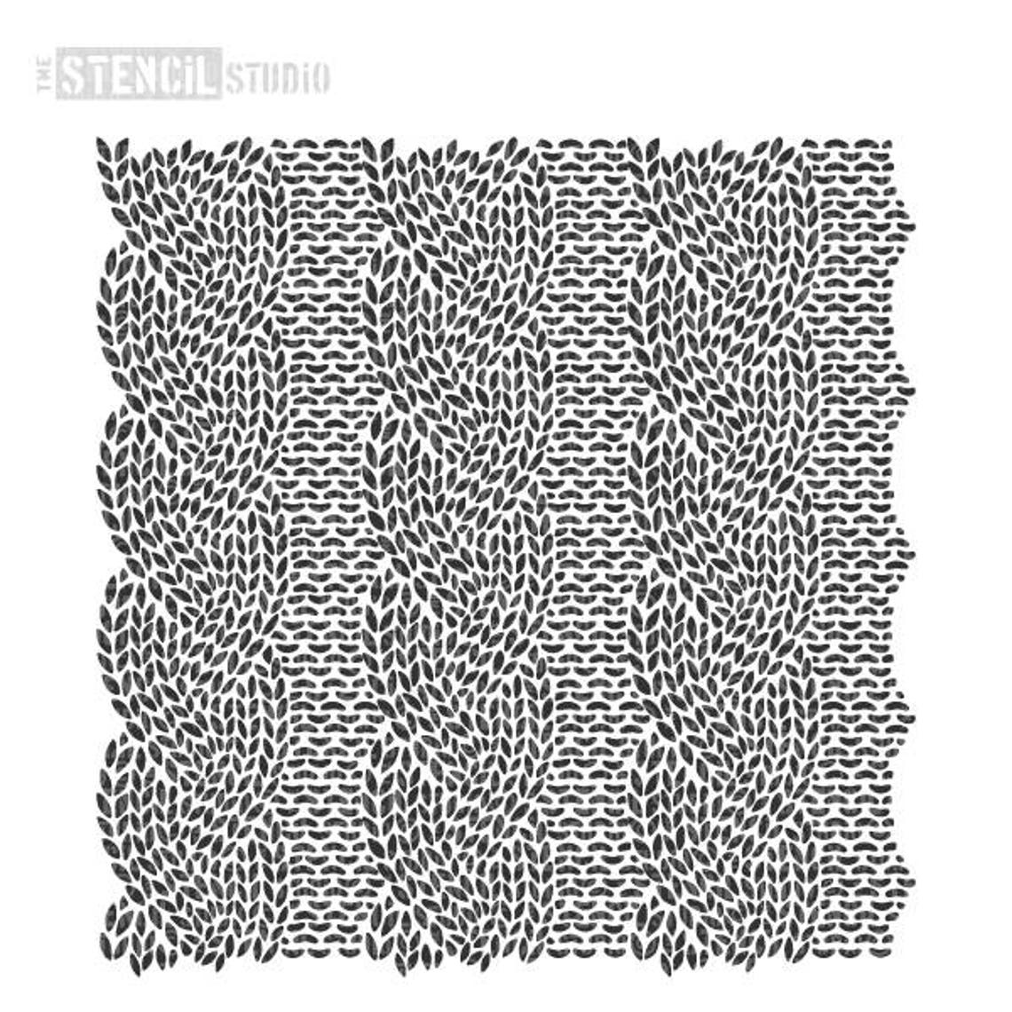 Cable Knit Repeat Pattern Stencil - Create Wallpaper Effect / Feature ...