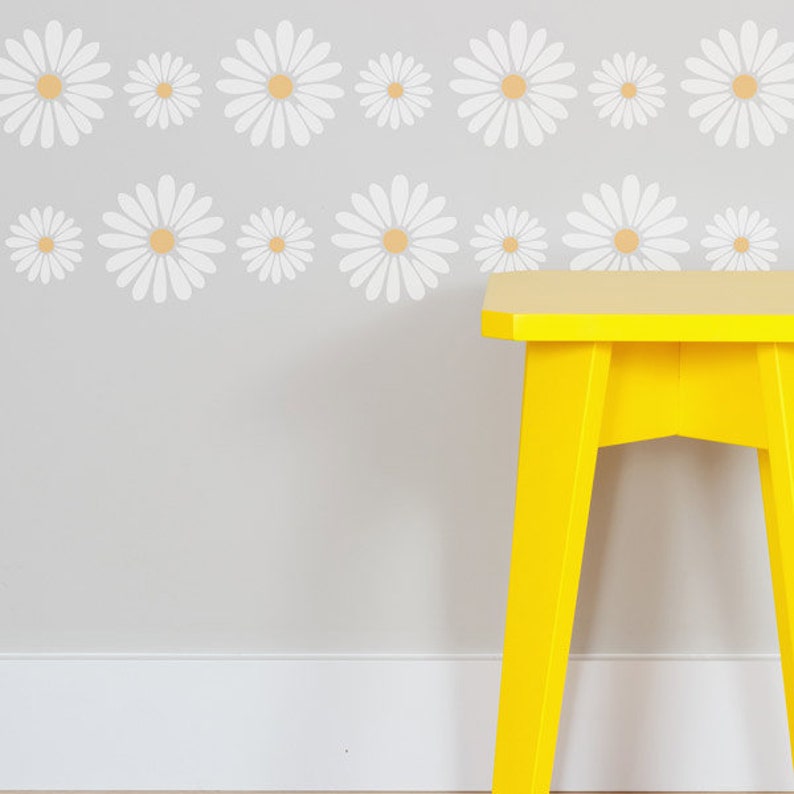 Daisy Flower Border Stencil From the Stencil Studio. Reusable, Easy to ...