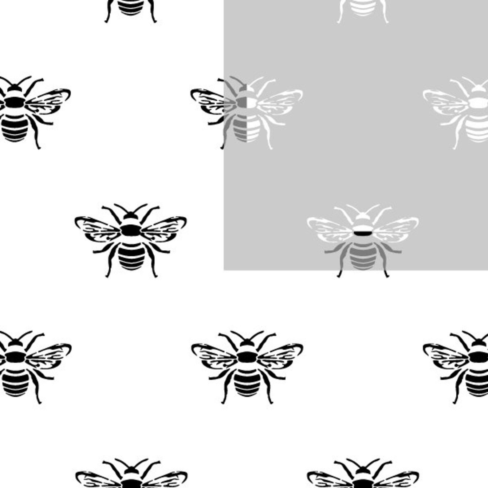 Bee Repeat Stencil Bees Stencils Insect Stencils | Etsy