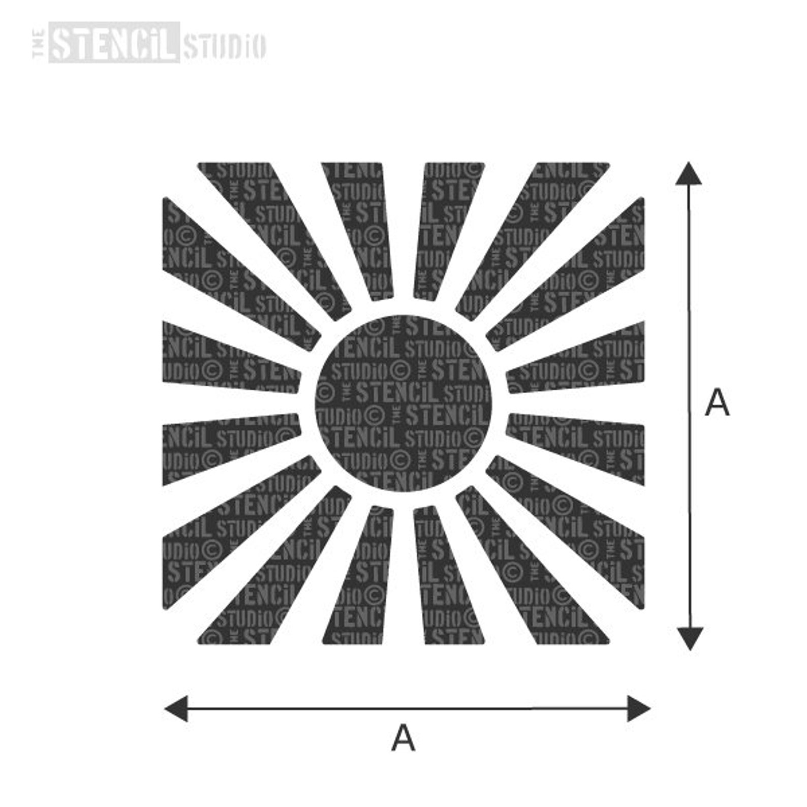 Sunburst Motif Stencil From the Stencil Studio. Reusable Stencils for ...