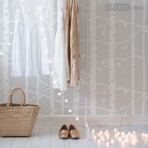 Scandi Mountain Range Nursery Wall Stencil From the Stencil - Etsy