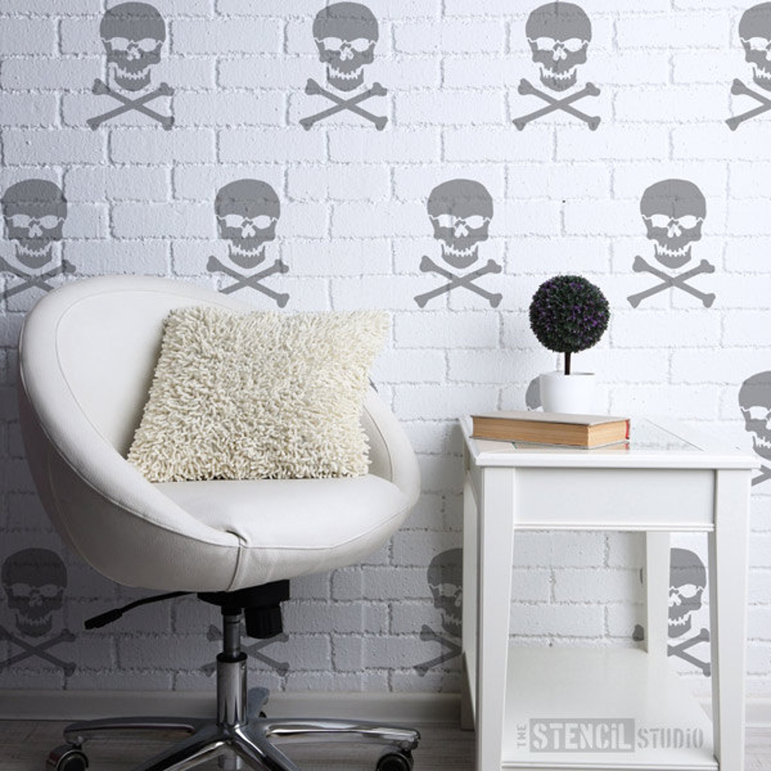 Skull & Crossbones Stencil From the Stencil Studio. Reusable - Etsy