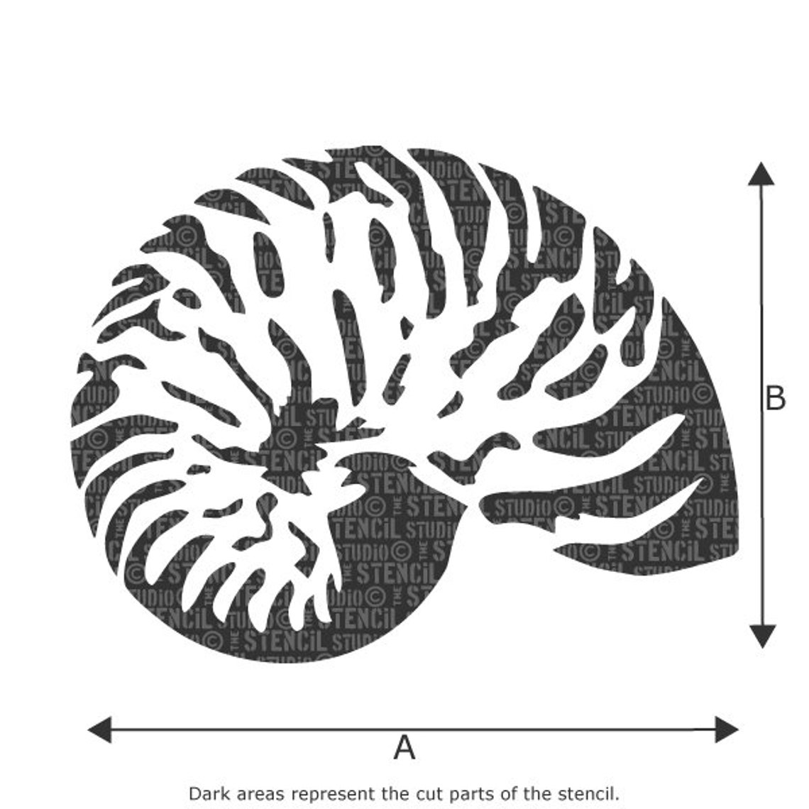 Nautilus Shell Stencil From the Stencil Studio. Bathroom - Etsy
