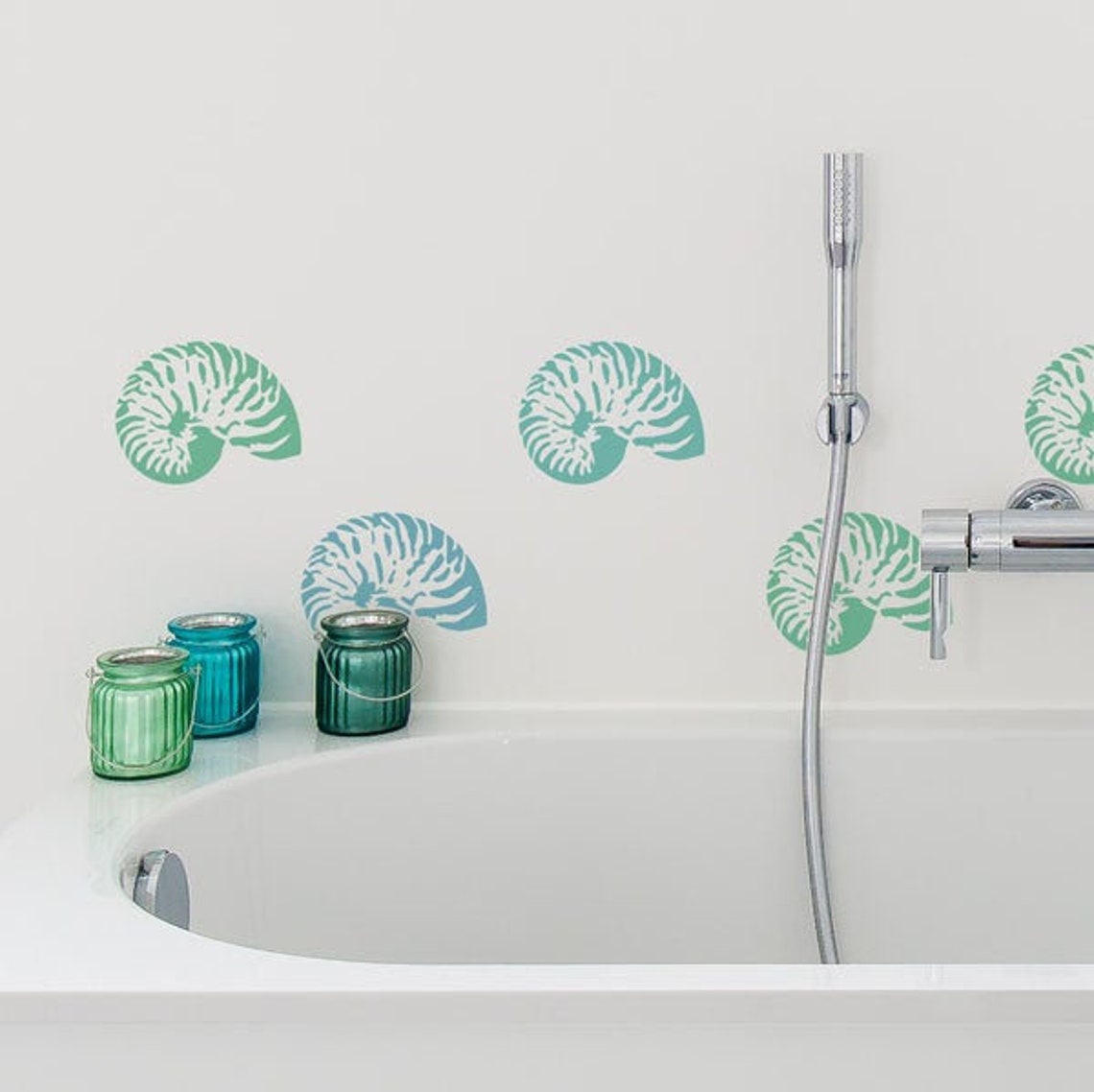 Nautilus Shell Stencil From the Stencil Studio. Bathroom Stencils. Wall ...