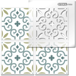 Rissington Tile Stencil - Traditional Tile Stencil - Stencils for Tiles ...