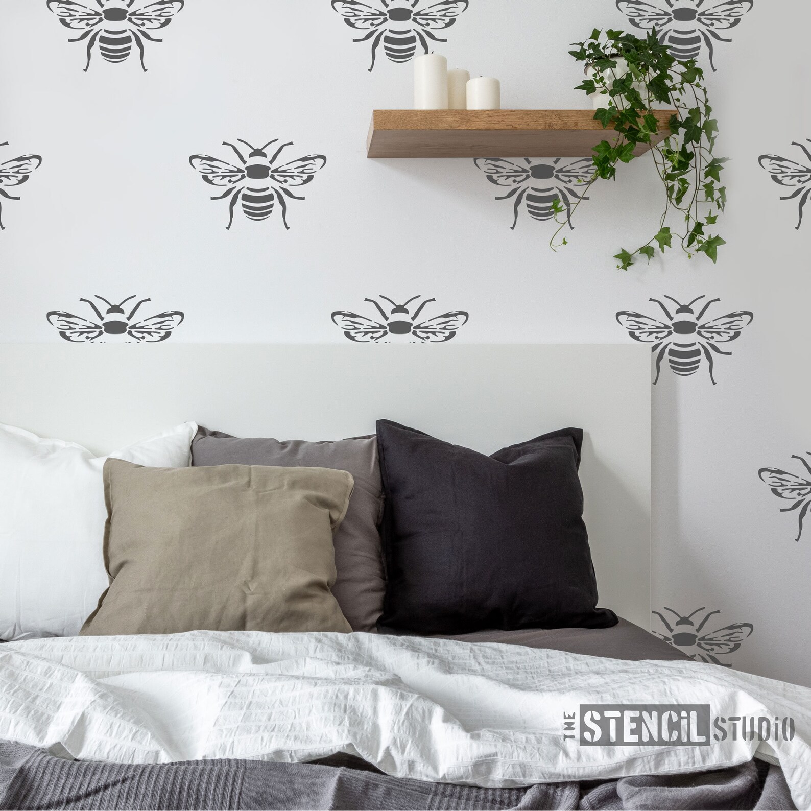 Bee Repeat Stencil Bees Stencils Insect Stencils | Etsy