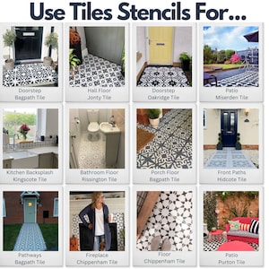 Sunburst Tile Stencil - Sun Motif Tile Stencil - Stencils for Tiles ...