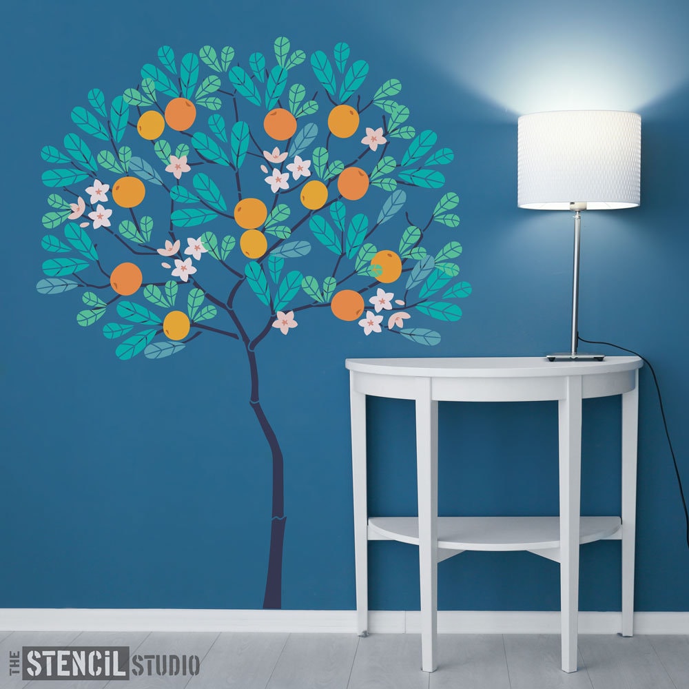 Orange Tree Stencil