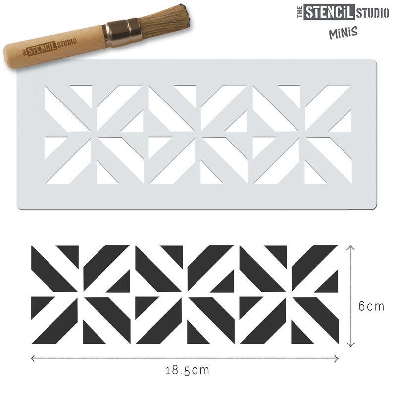 Chevron Cubes Border - Stencil Minis From the Stencil Studio. Handy ...