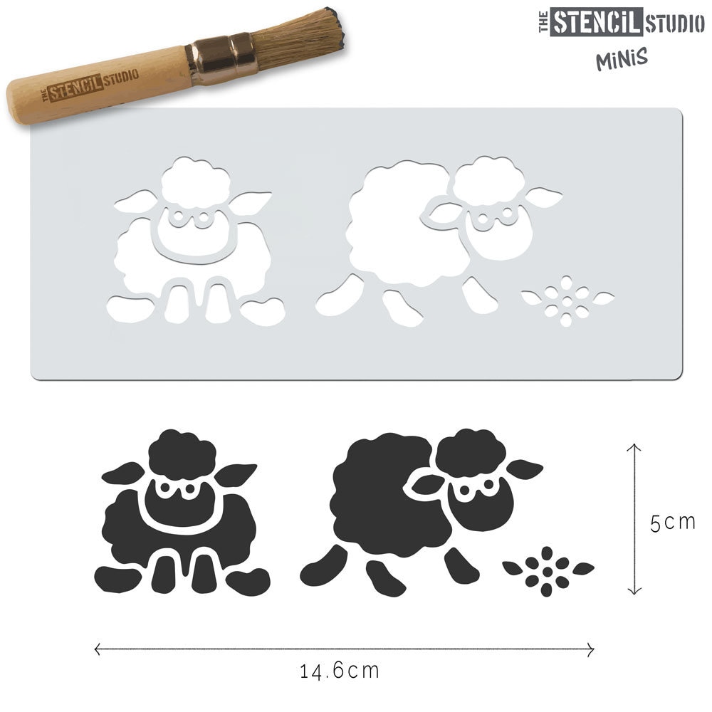 Sheep Nursery Stencil - Stencil Minis From the Stencil Studio. Handy ...