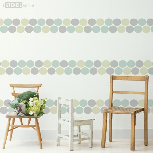 Cora Circles Border Stencil From the Stencil Studio Scandinavian ...