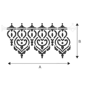 Indian Border Stencil - Adoor Stencil Border - Reusable Ethnic Stencils ...