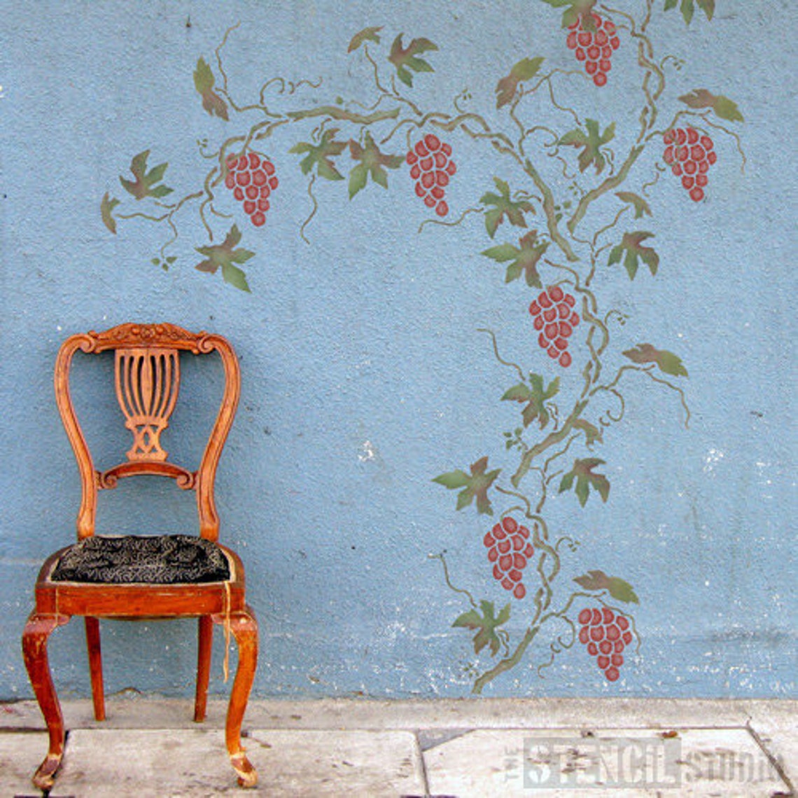 Grapevine Stencil Vine Stencil Reusable Large Wall Stencil - Etsy