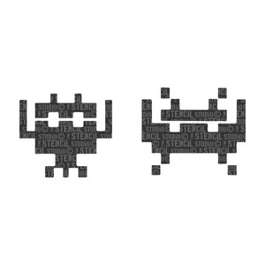 Space Invaders Wall Stencil – Bring the Arcade Home - Retro Gaming ...
