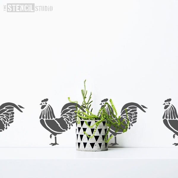 Cockerel Stencil - Bird Stencils - Farmyard Stencils - the Stencil ...