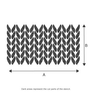 Get Knitted Repeat Yarn Stencil From the Stencil Studio Ltd. Stencils ...