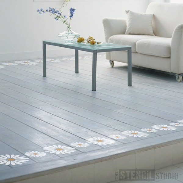 Daisy Flower Border Stencil From the Stencil Studio. Reusable, Easy to ...