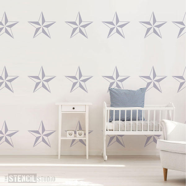 Nautical Star Stencil from The Stencil Studio. Reusable home | Etsy